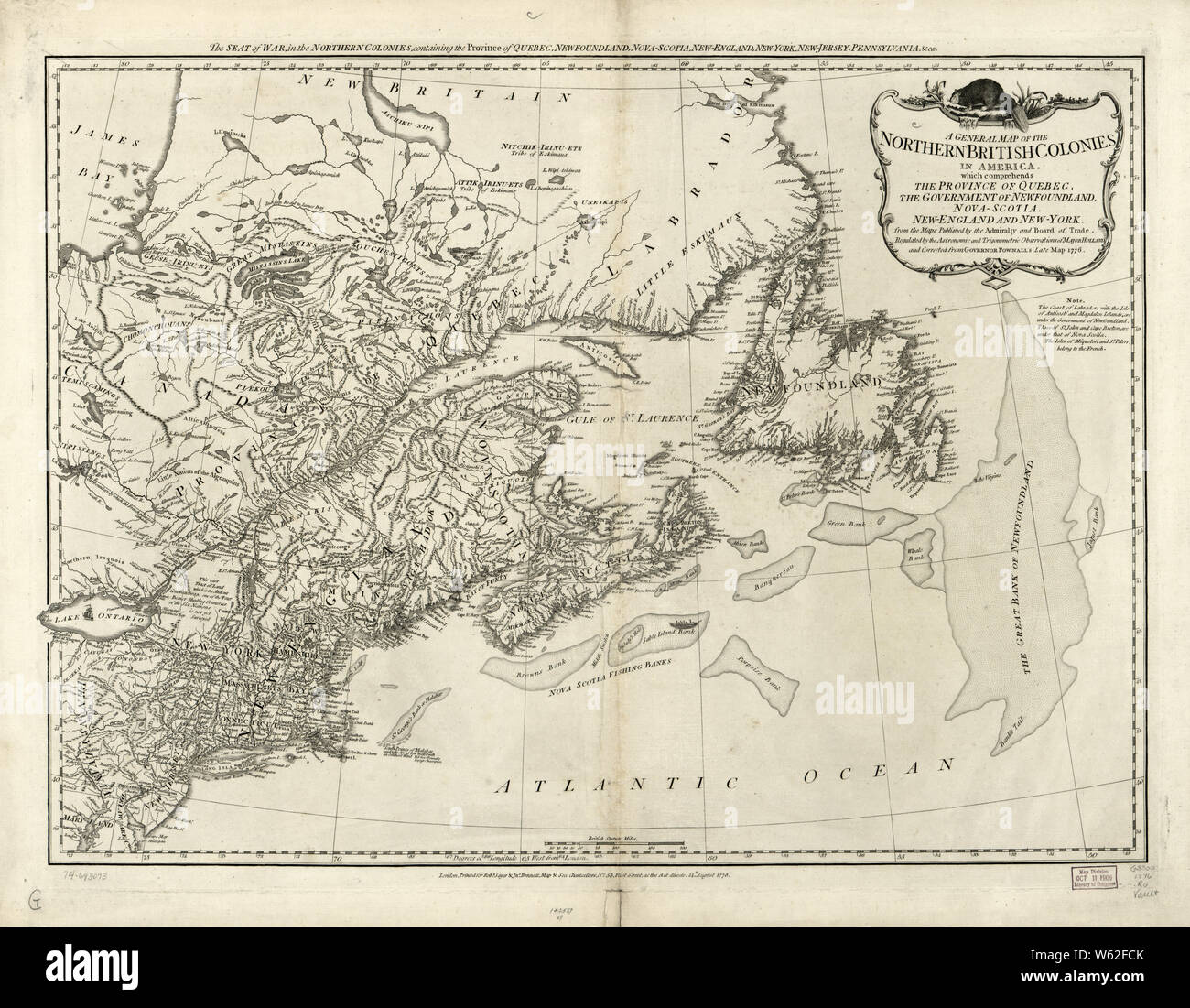 American Revolutionary War Era Maps 1750-1786 045 A general map of the ...