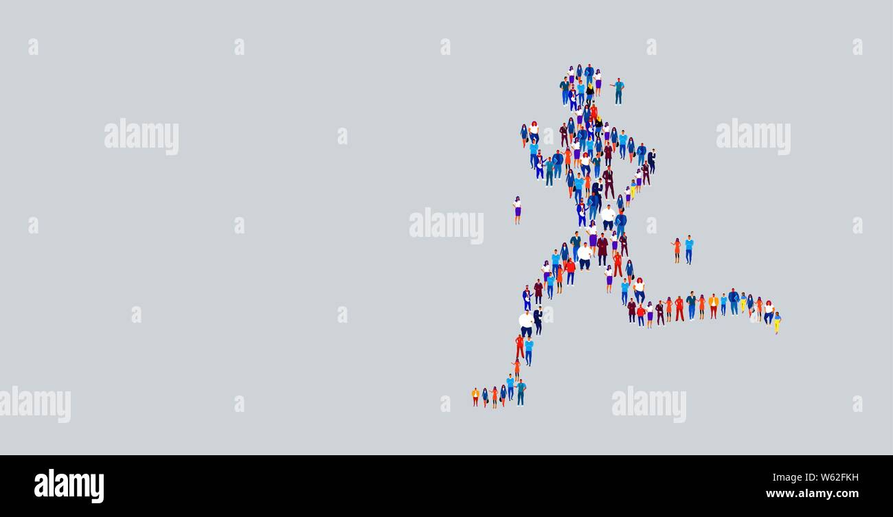 Runner togetherness Stock Vector Images - Alamy