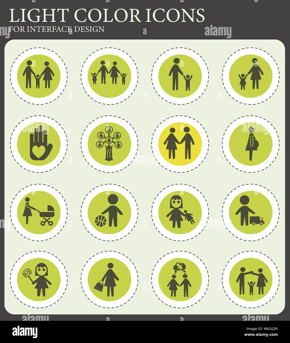 family web icons for user interface design Stock Vector Image & Art - Alamy