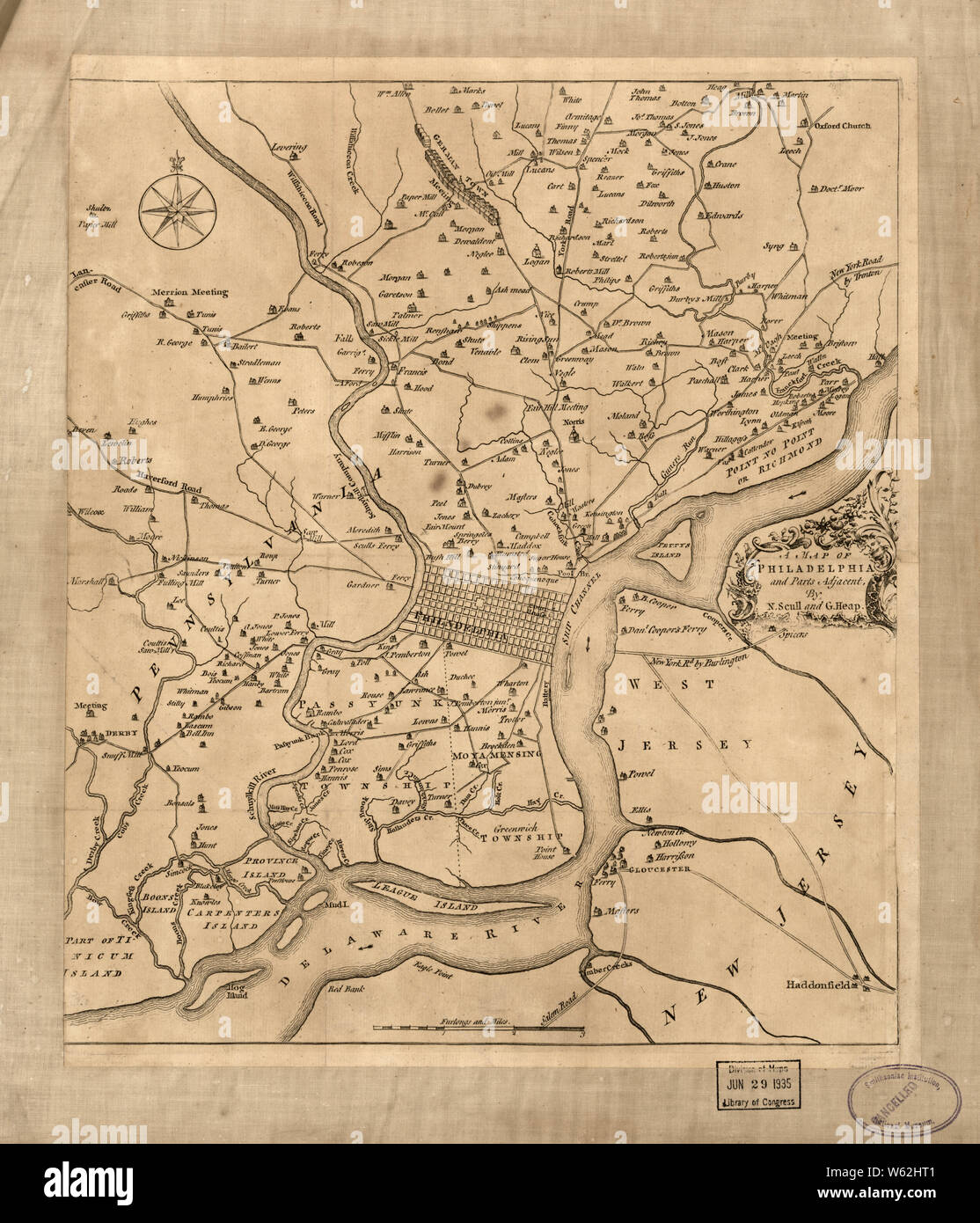 American Revolutionary War Era Maps 1750-1786 071 A map of Philadelphia ...