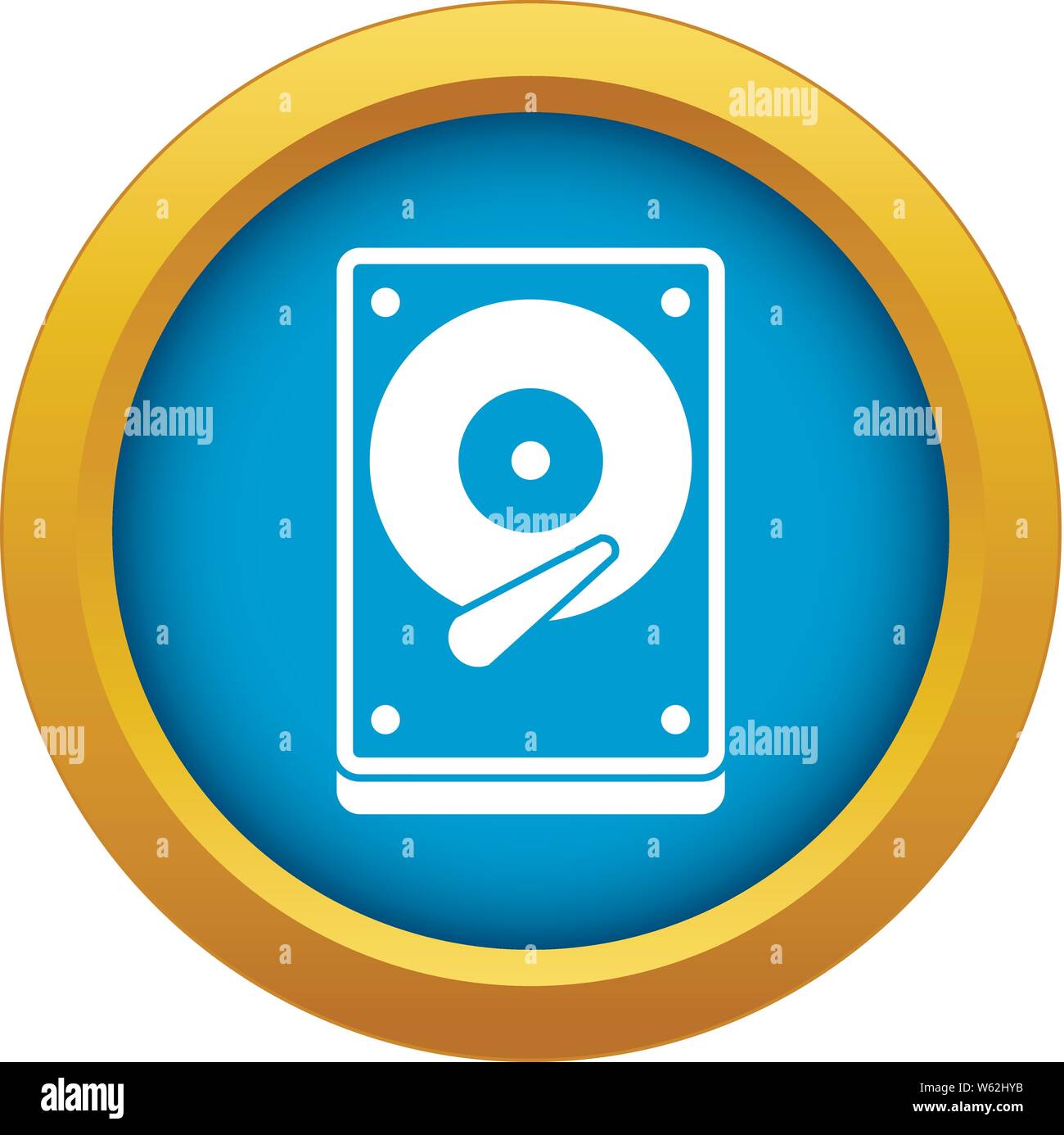 HDD icon blue vector isolated Stock Vector Image & Art - Alamy
