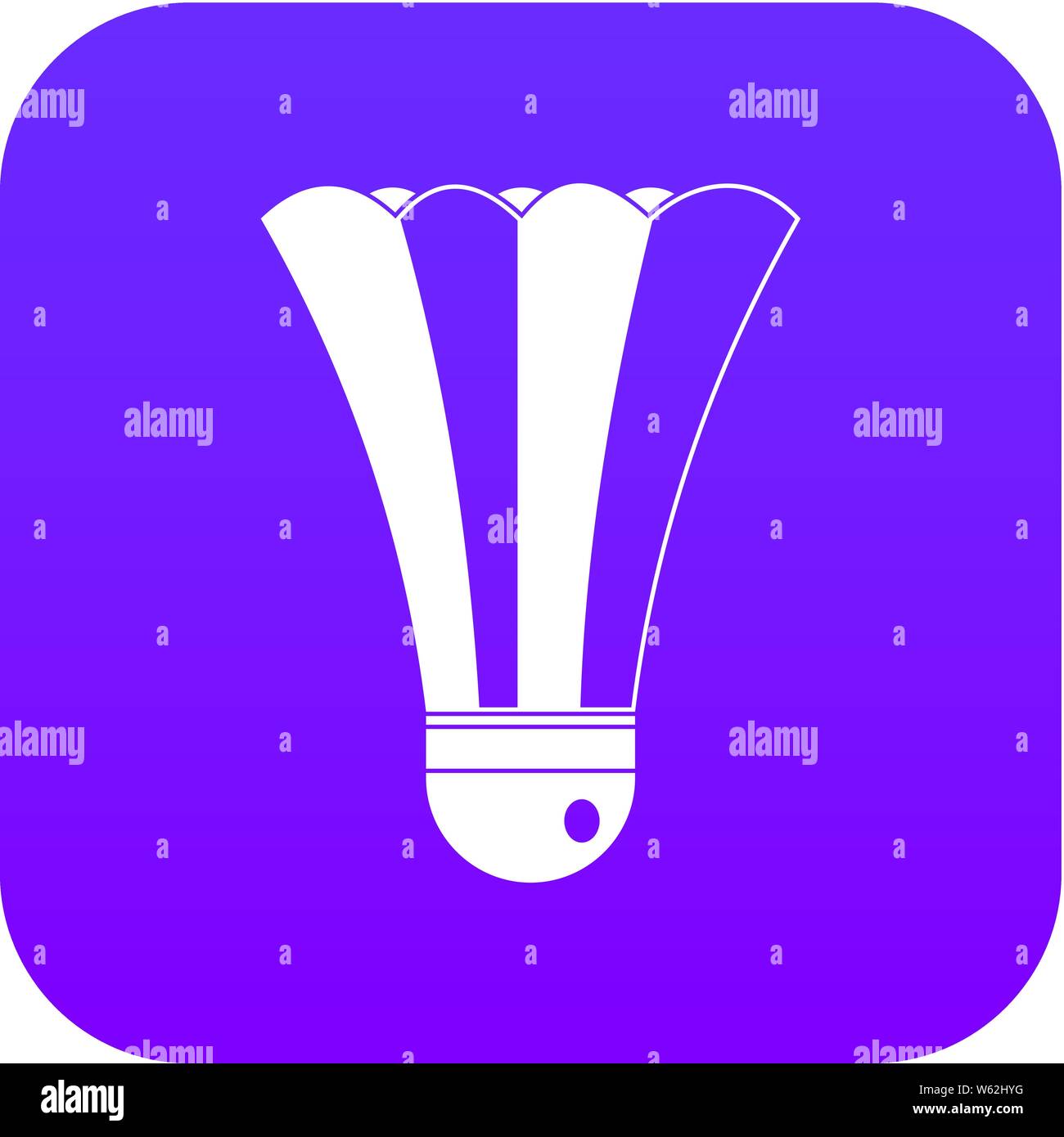 Black and white shuttlecock icon digital purple Stock Vector Image ...