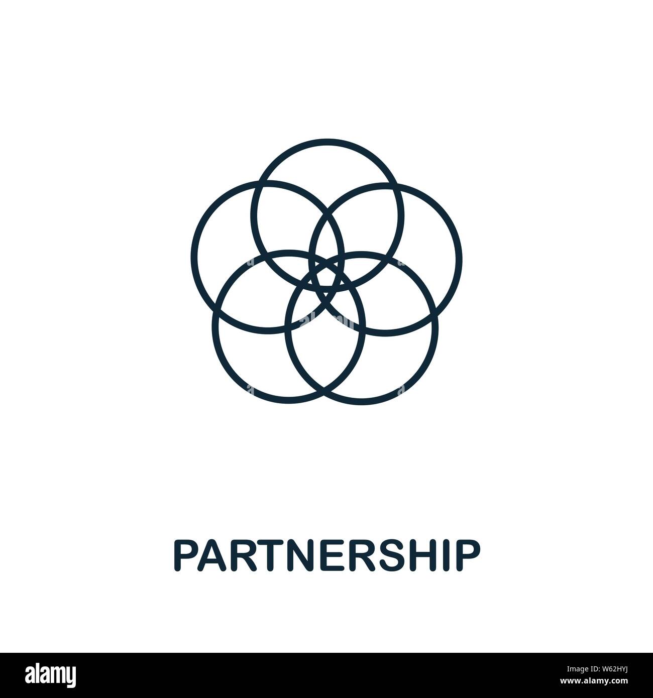 Partnership outline icon. Thin line style from community icons ...