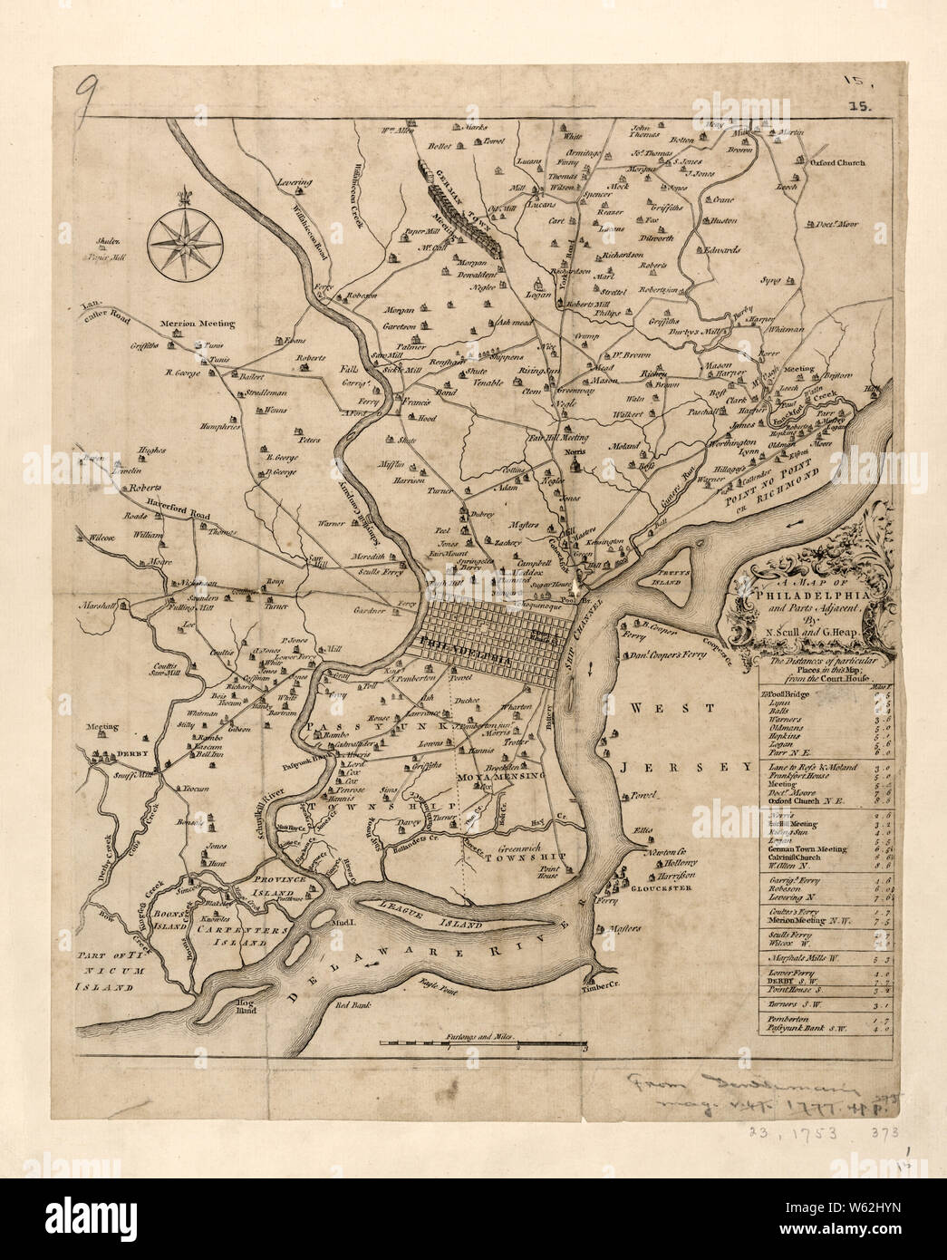 American Revolutionary War Era Maps 1750-1786 072 A map of Philadelphia ...