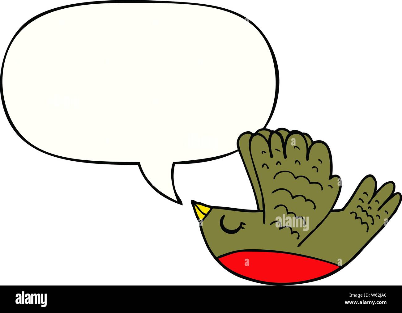 Cartoon flying bird bubble hi-res stock photography and images - Alamy