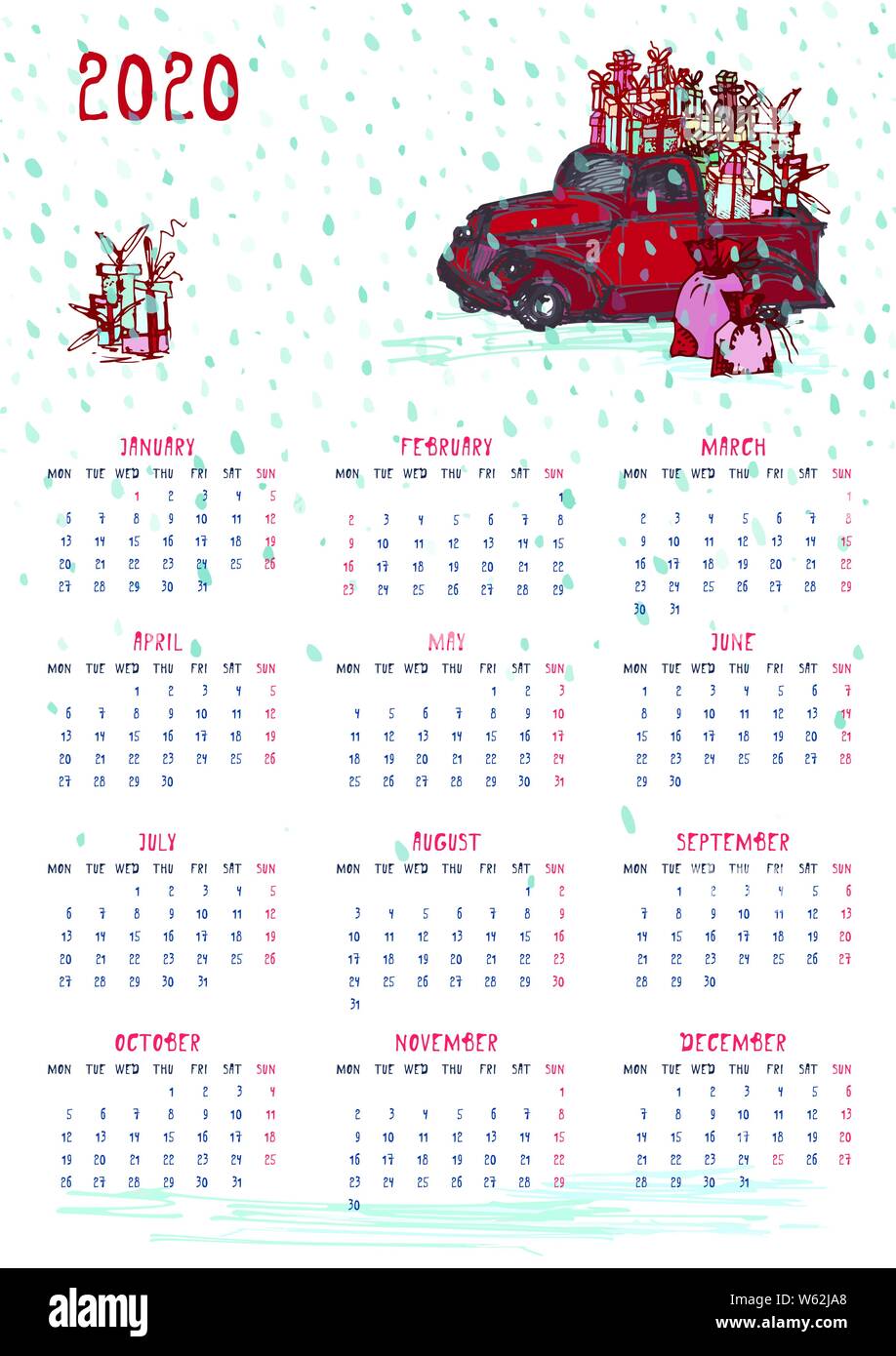 2020 new year car Stock Vector Images - Alamy