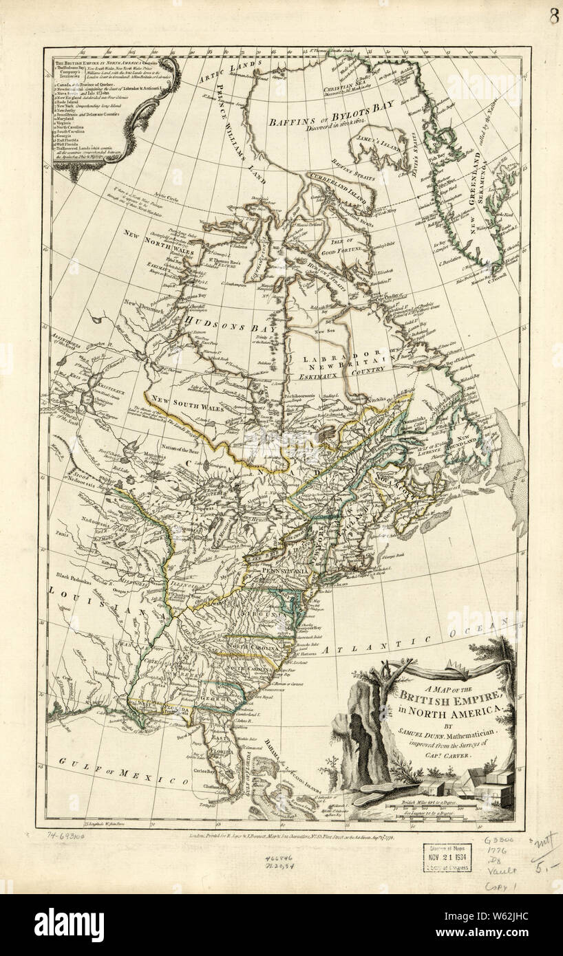 British empire 1750 map hi-res stock photography and images - Alamy