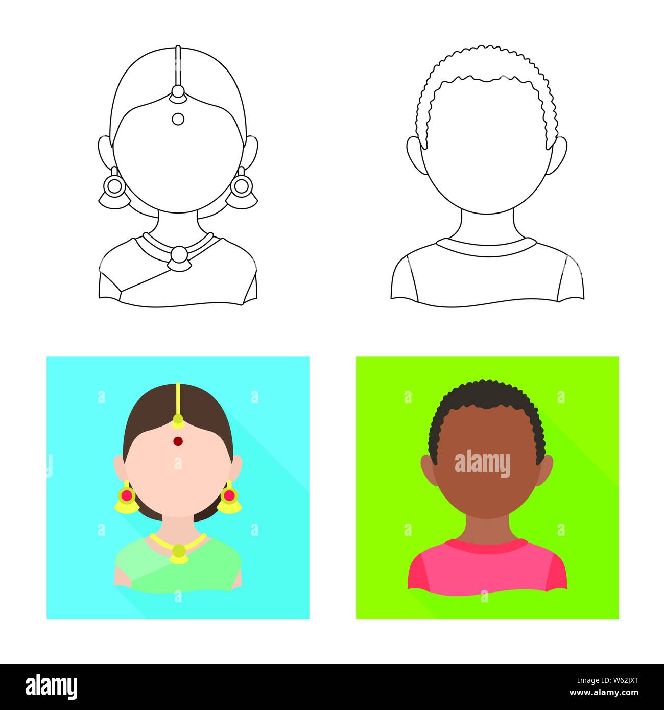 Vector design of imitator and resident icon. Collection of imitator and ...