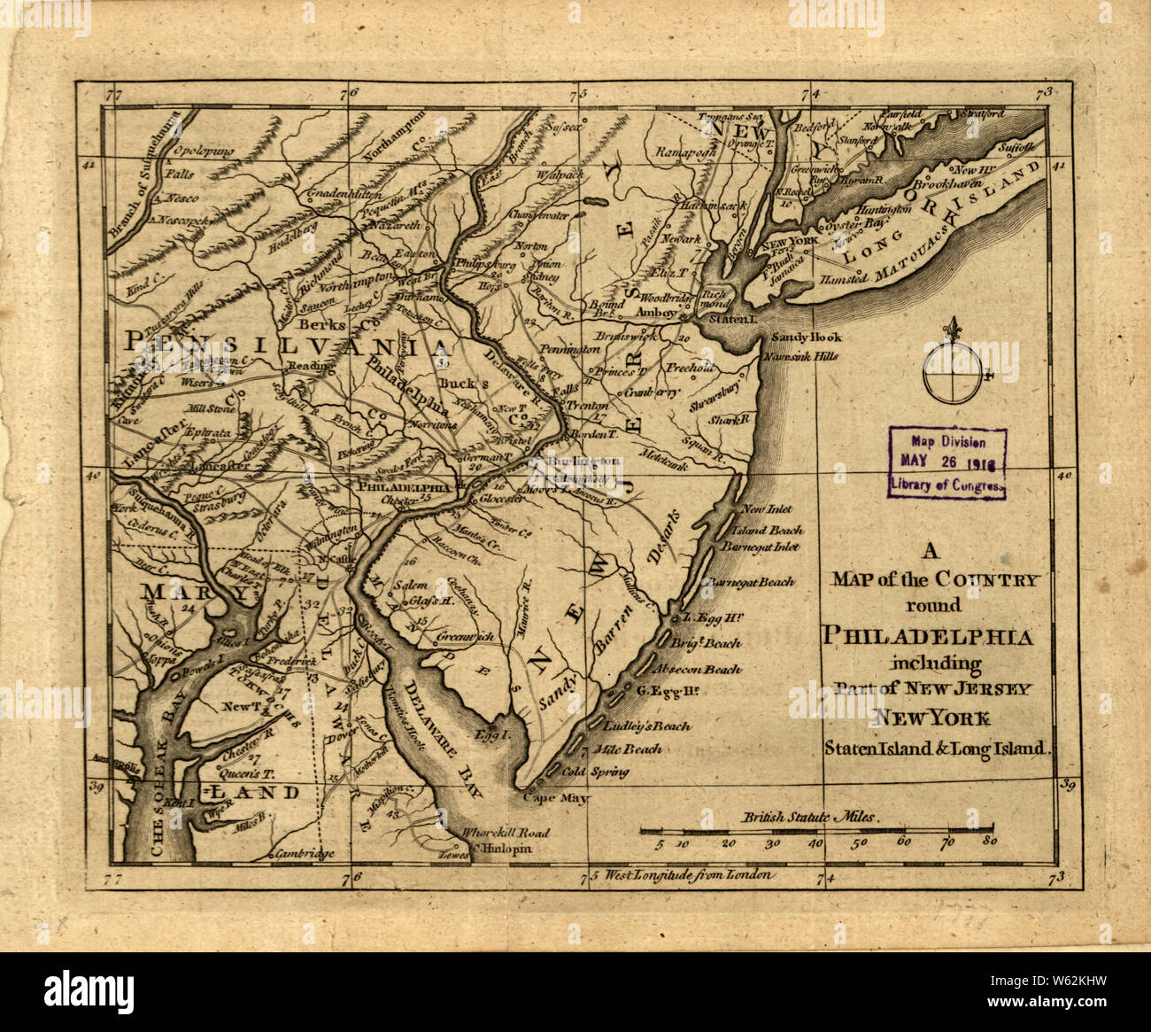 American Revolutionary War Era Maps 1750-1786 088 A Map of the country ...