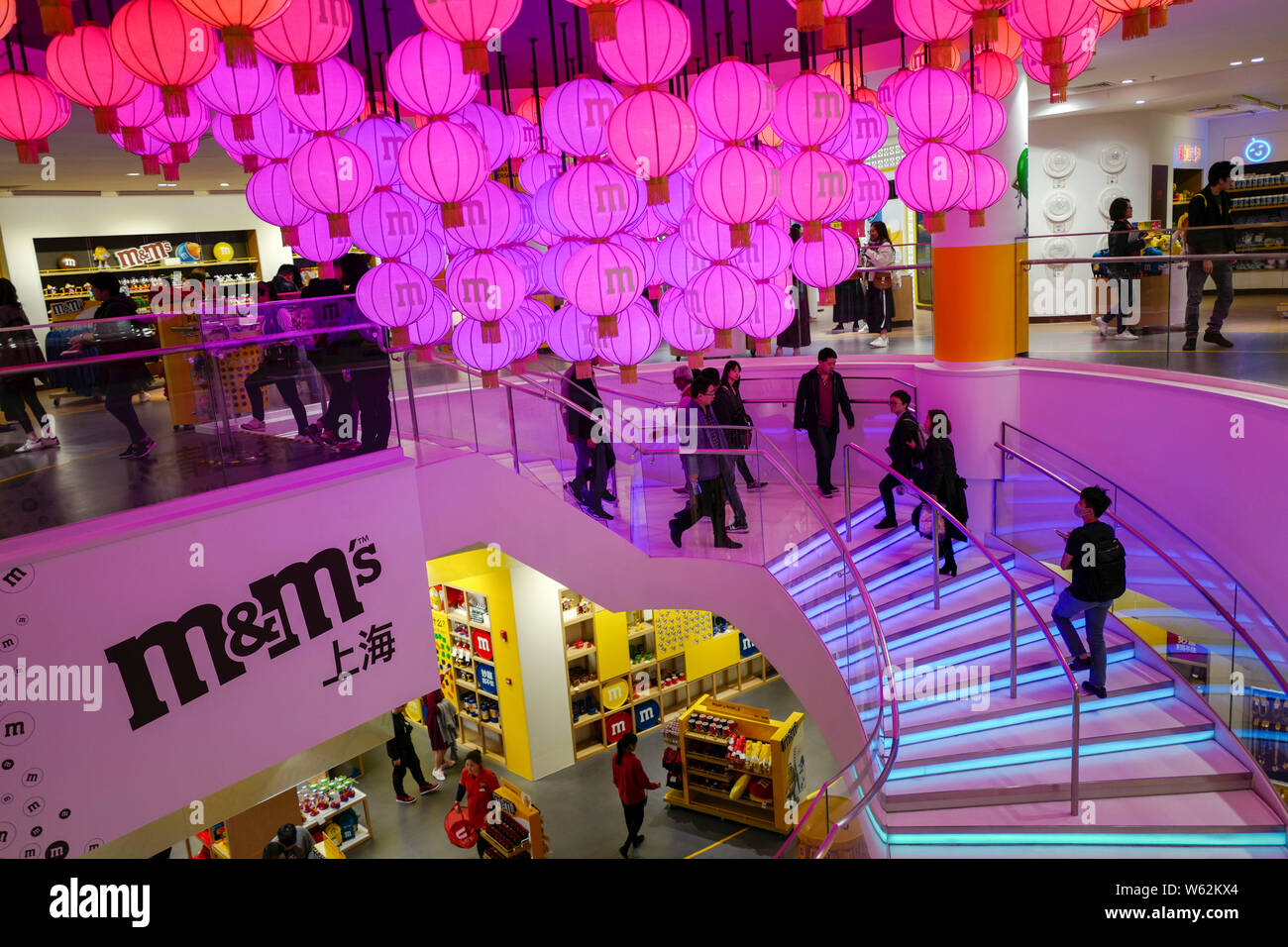 Customers visit the M&M's World flagship store in Shanghai, China, 19 ...
