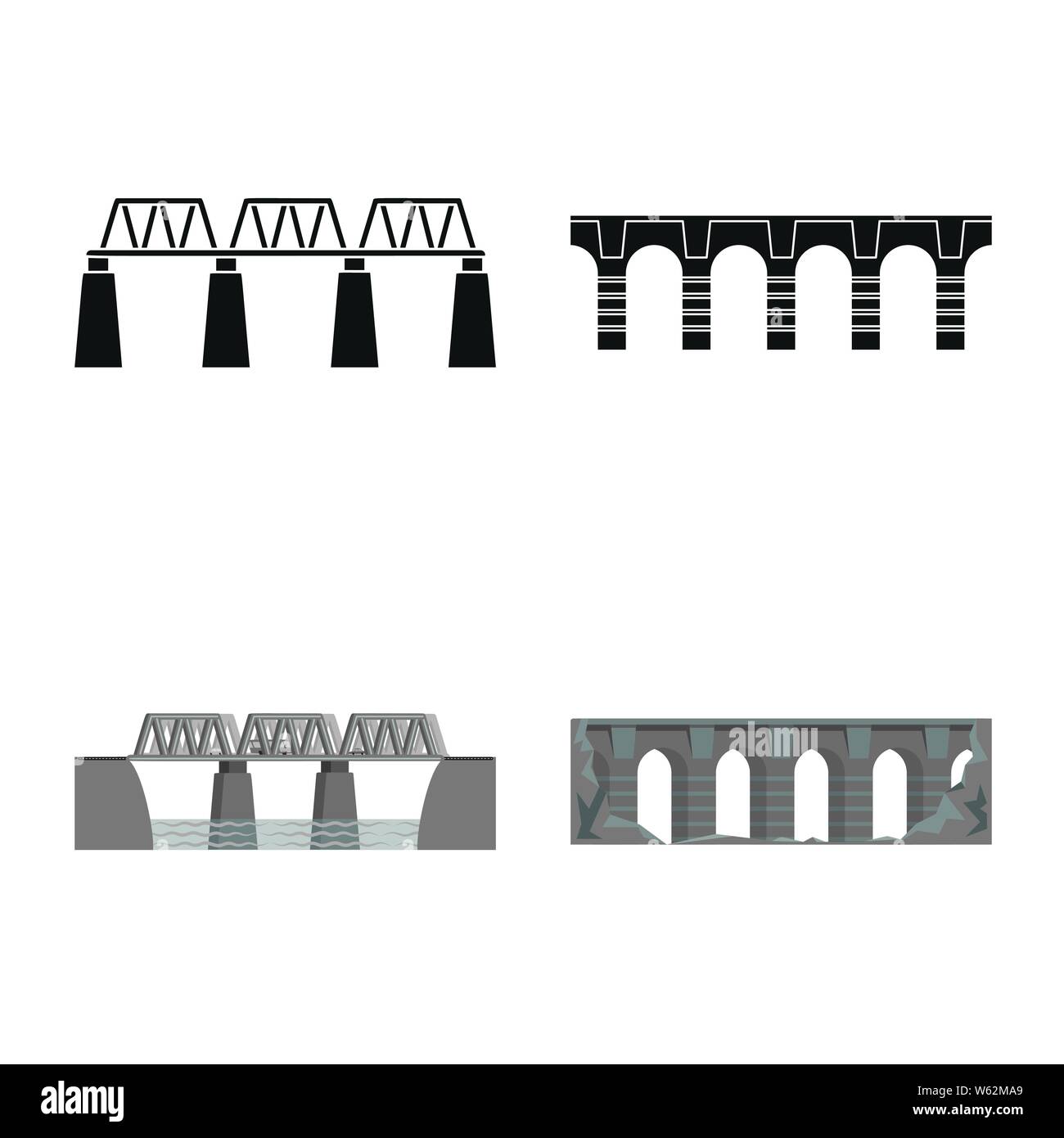 Vector design of connection and design symbol. Collection of connection and side stock vector ...