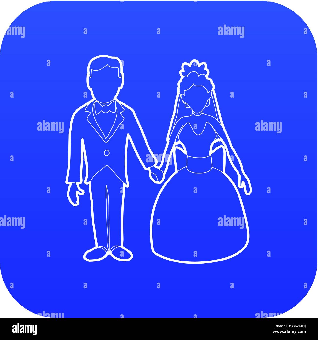 Wedding icon blue vector Stock Vector Image & Art - Alamy