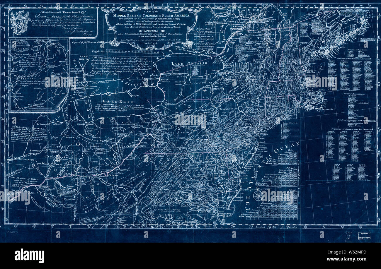 American Revolutionary War Era Maps 1750-1786 100 A map of the middle ...