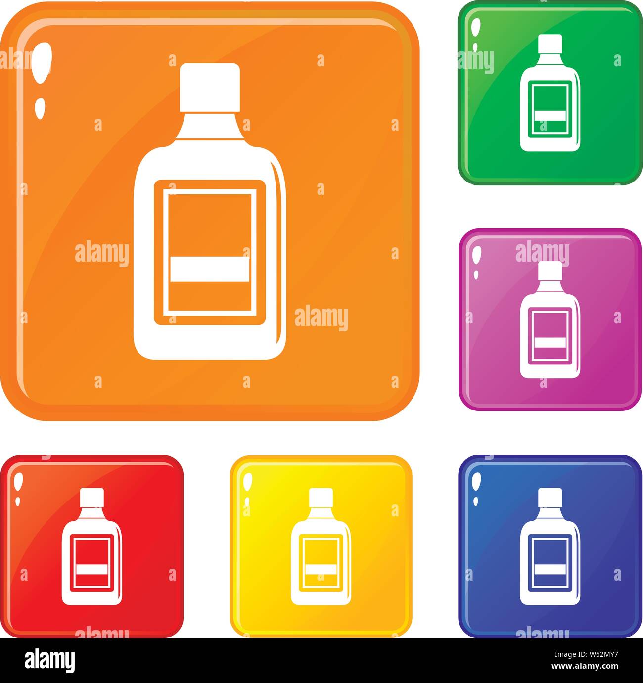Plastic bottle icons set vector color Stock Vector Image & Art - Alamy