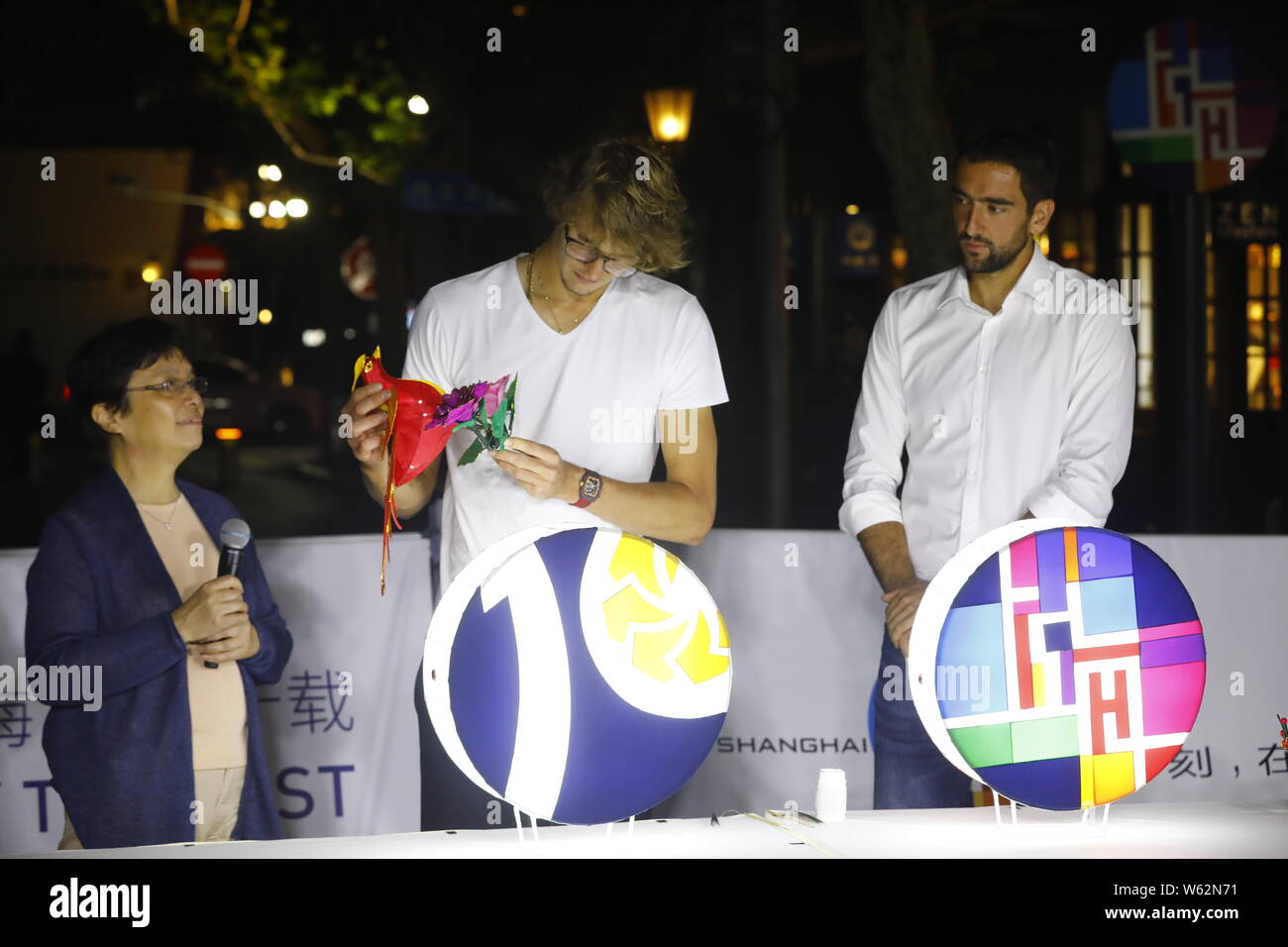 German tennis player Alexander Zverev, left, and Croatian tennis player ...