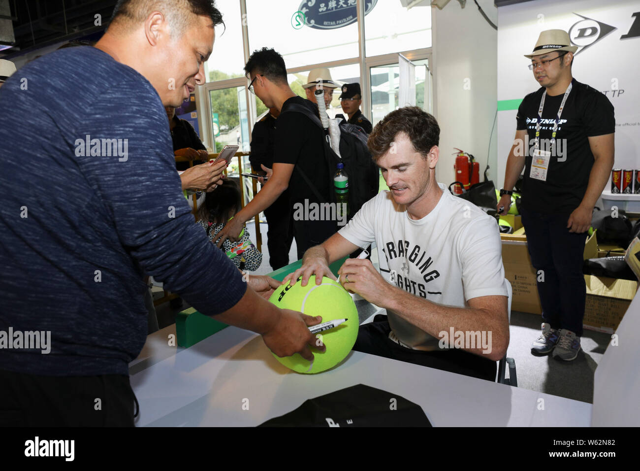 British professional tennis player Jamie Robert Murray attends a ...