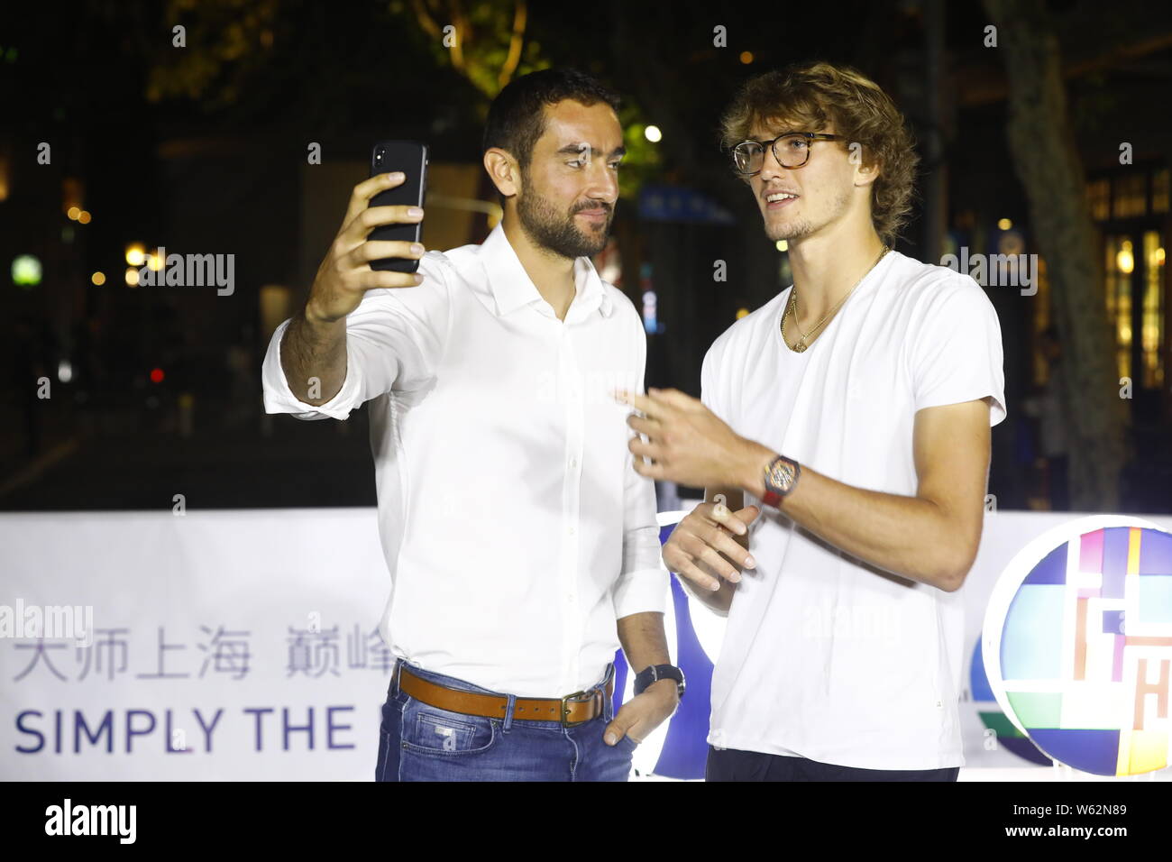German tennis player Alexander Zverev, right, and Croatian tennis ...
