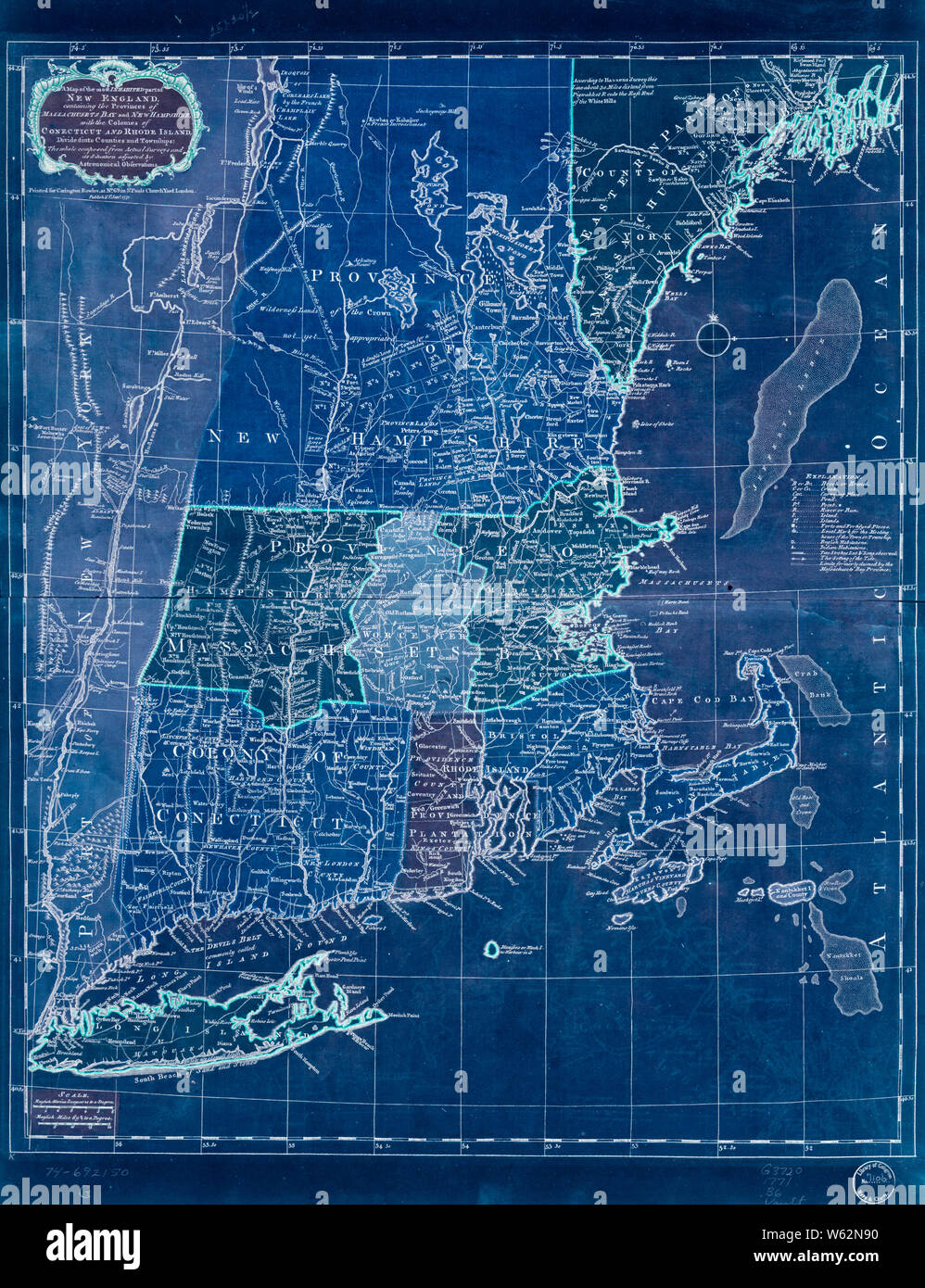 1750 map of england hi-res stock photography and images - Alamy