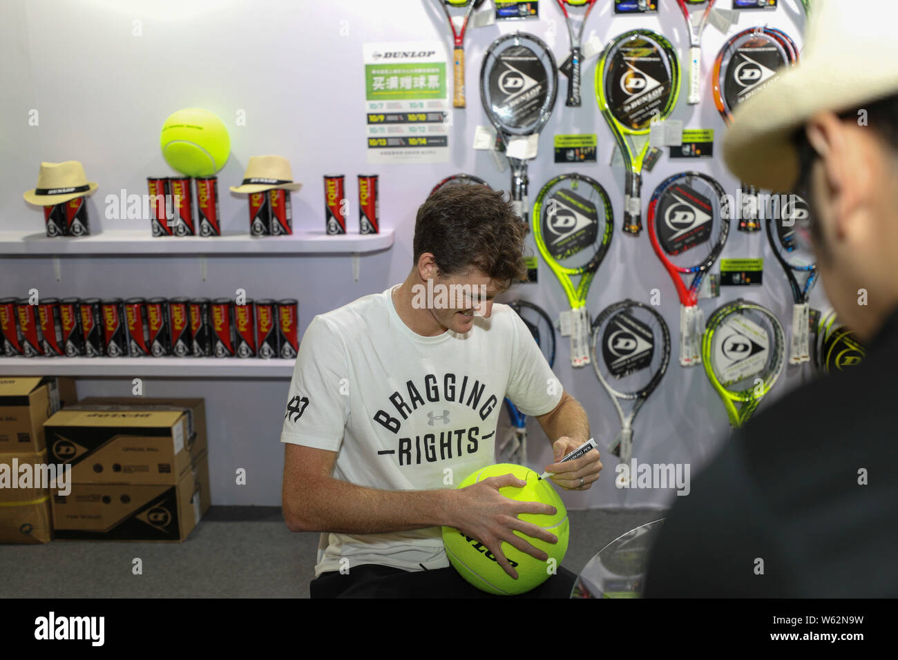 British professional tennis player Jamie Robert Murray attends a ...