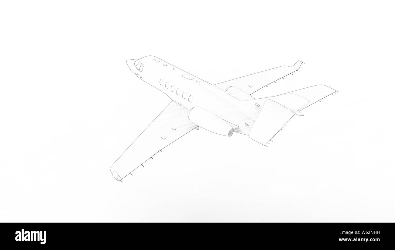 Private Jet Drawing