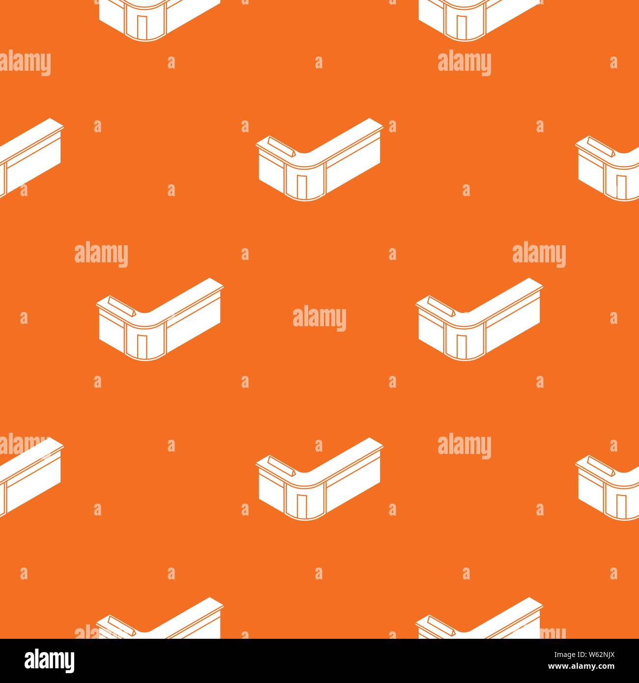 Reception table pattern vector orange Stock Vector Image & Art - Alamy