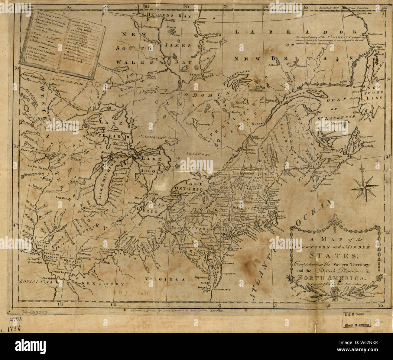 American Revolutionary War Era Maps 1750-1786 104 A map of the northern ...