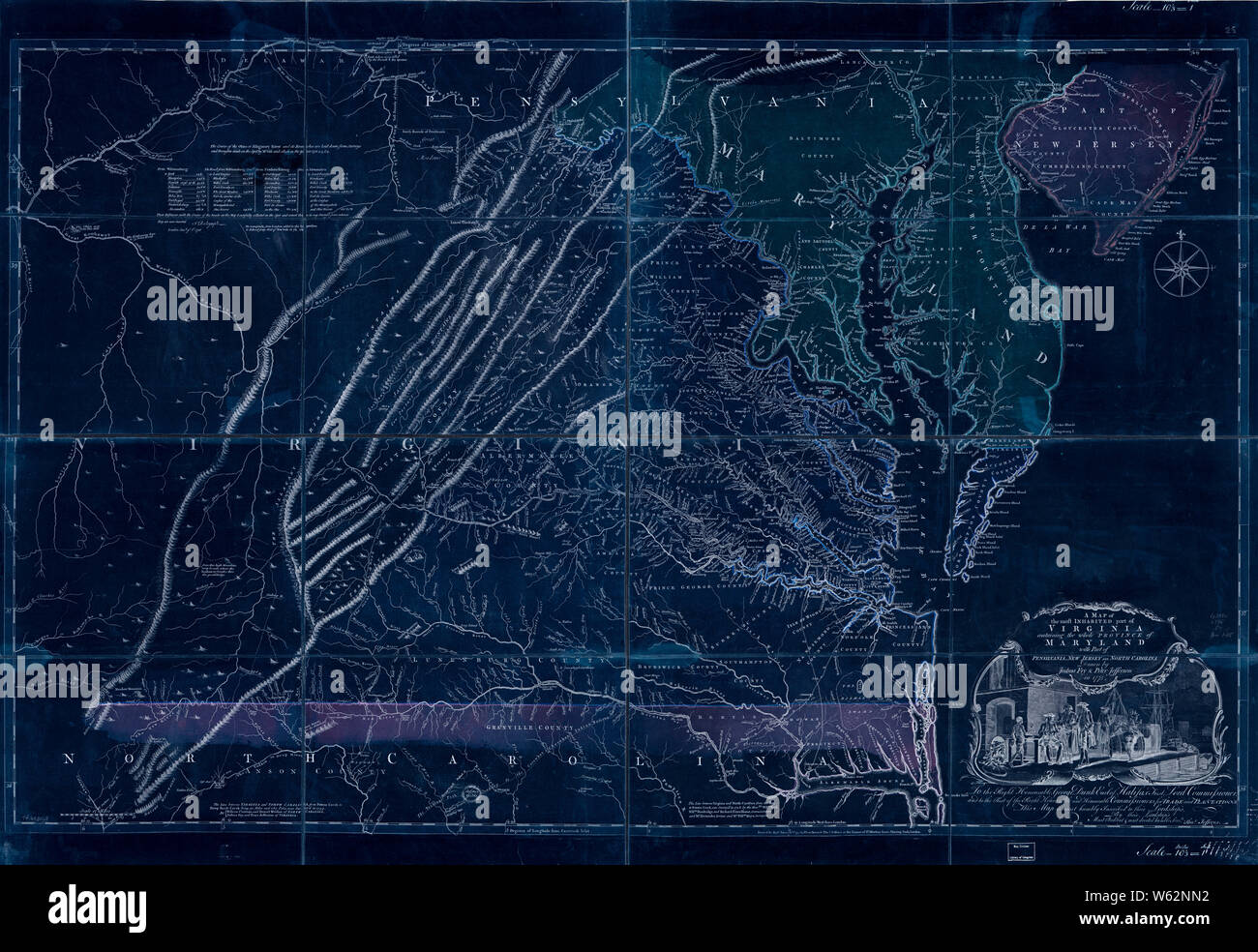 Map of virginia 1750 hi-res stock photography and images - Alamy