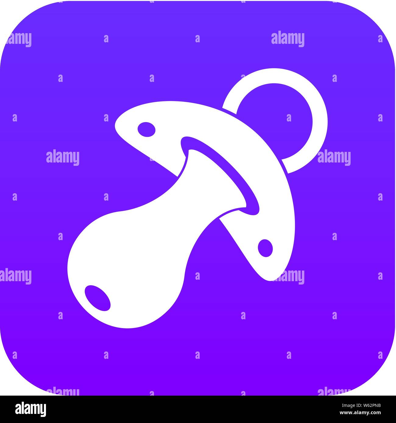 Baby pacifier icon digital purple Stock Vector Image & Art - Alamy