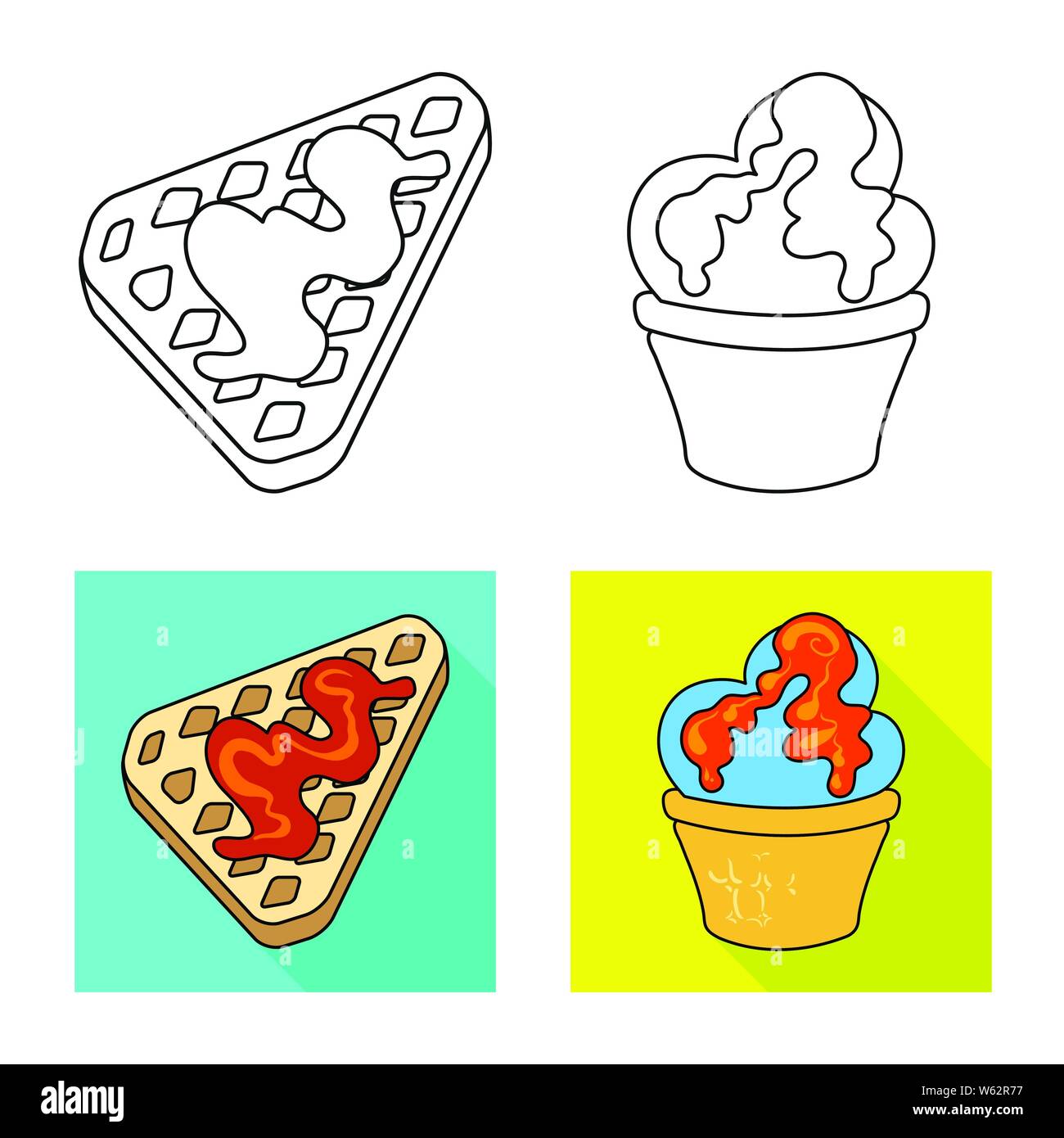 Vector illustration of confectionery and culinary logo. Set of ...