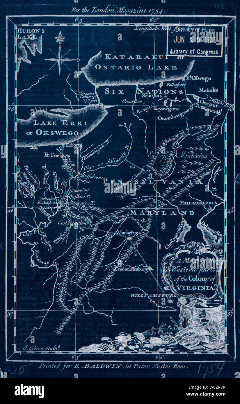 Map of virginia 1750 hi-res stock photography and images - Alamy