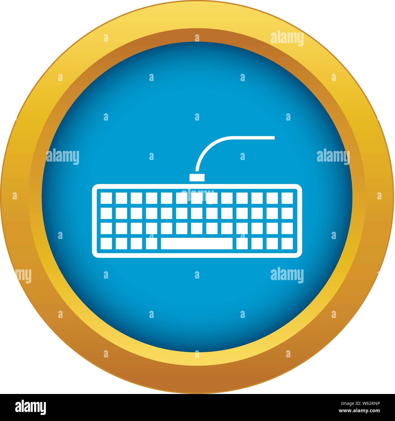 Black computer keyboard icon blue vector isolated Stock Vector Image ...