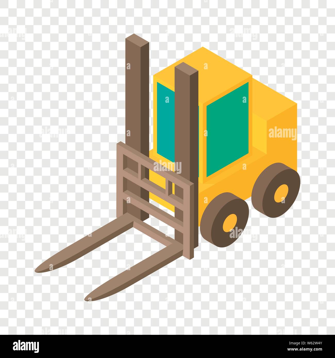 Yellow forklift icon, isometric 3d style Stock Vector Image & Art - Alamy