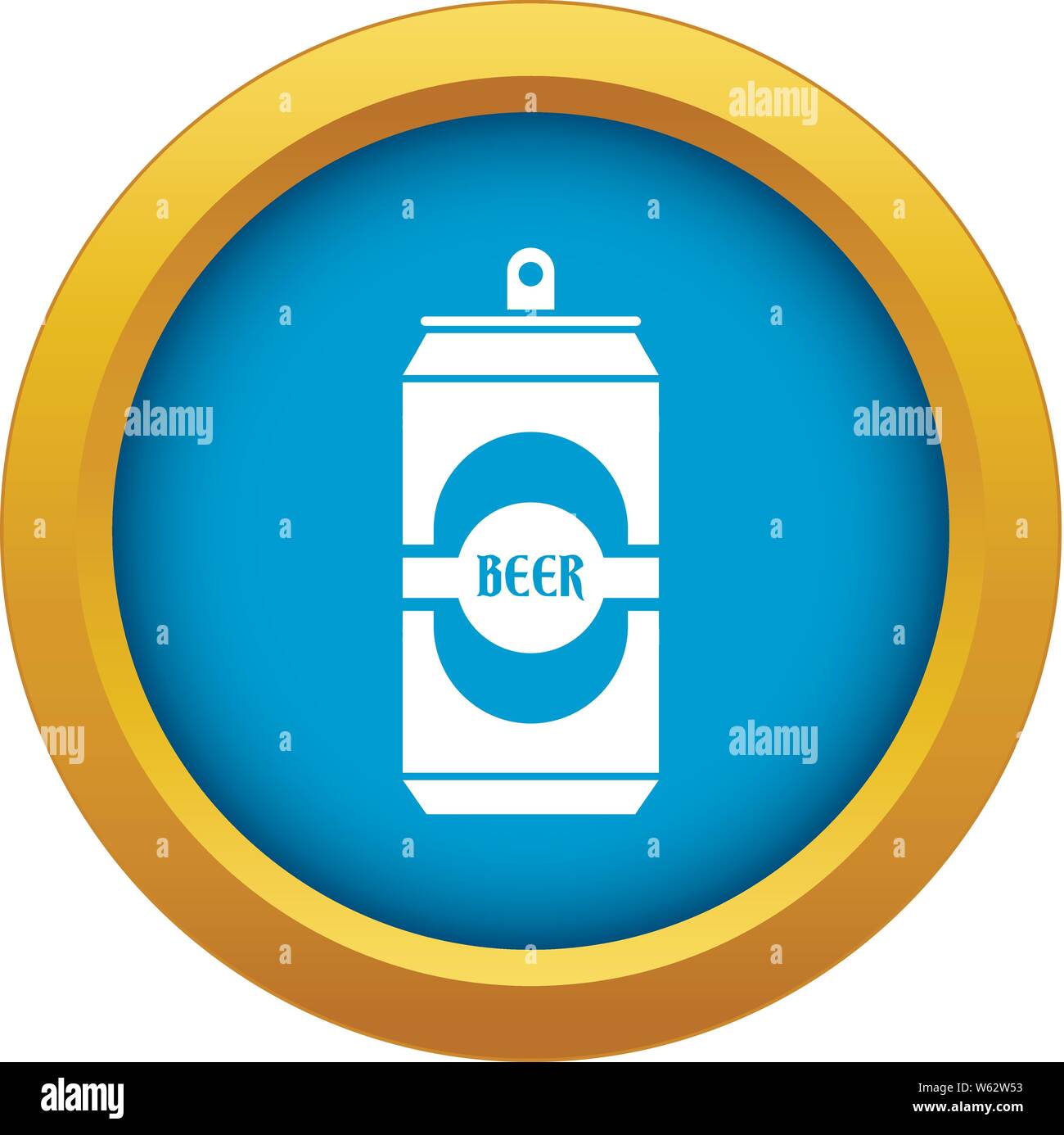 Aluminum can icon blue vector isolated Stock Vector Image & Art - Alamy