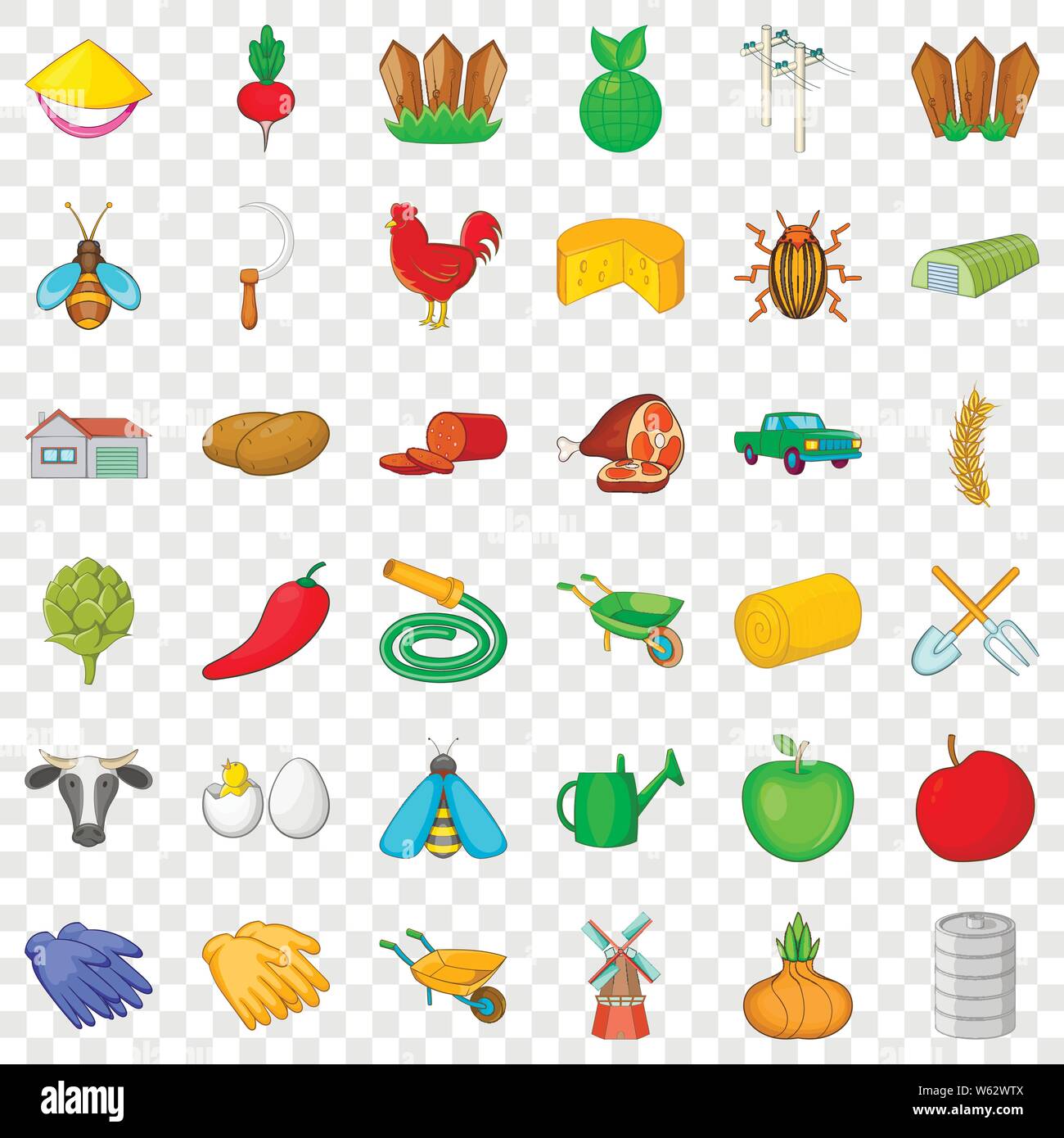 Agriculture icons set, cartoon style Stock Vector Image & Art - Alamy