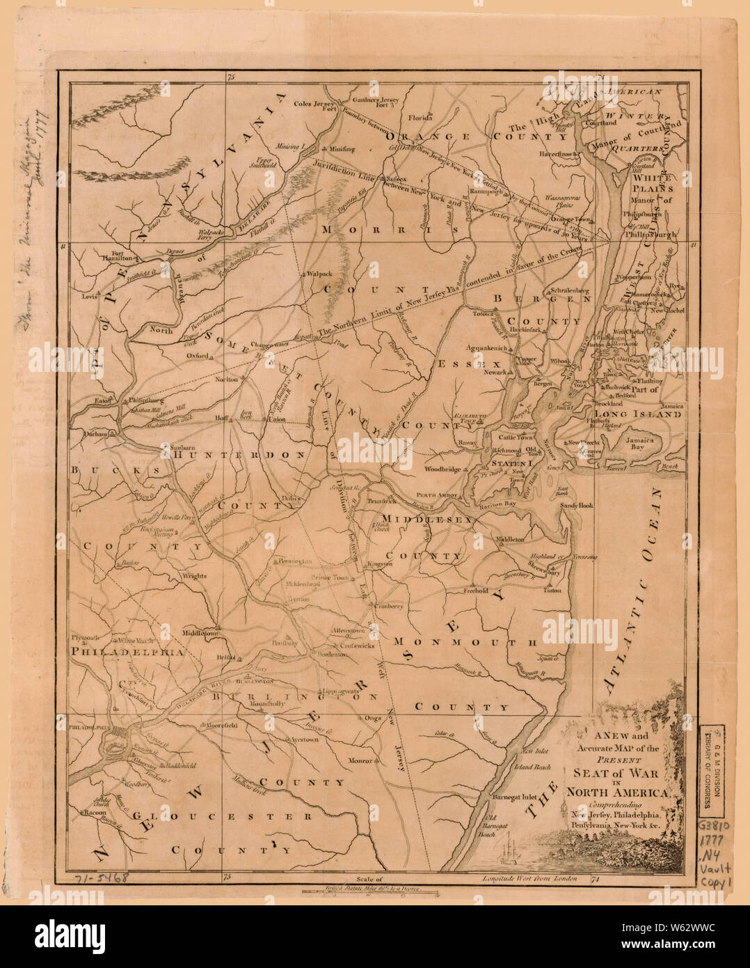 Revolutionary war new jersey map hi-res stock photography and images ...