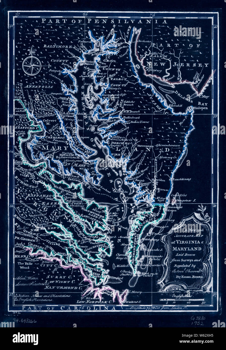 Map of virginia 1750 hi-res stock photography and images - Alamy