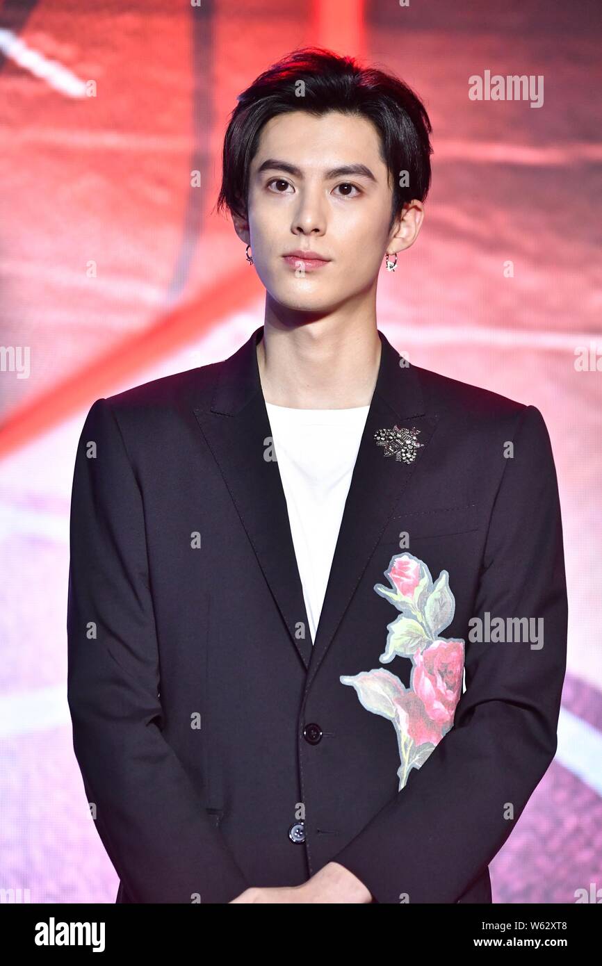 Chinese actor Dylan Wang Hedi of the new lineup of Chinese boy group F4 ...