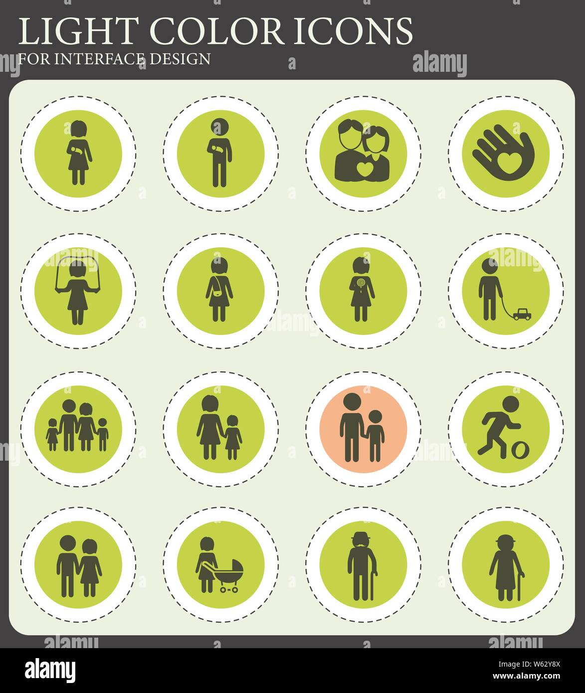 Family simply symbols for web and user interface Stock Vector Image ...