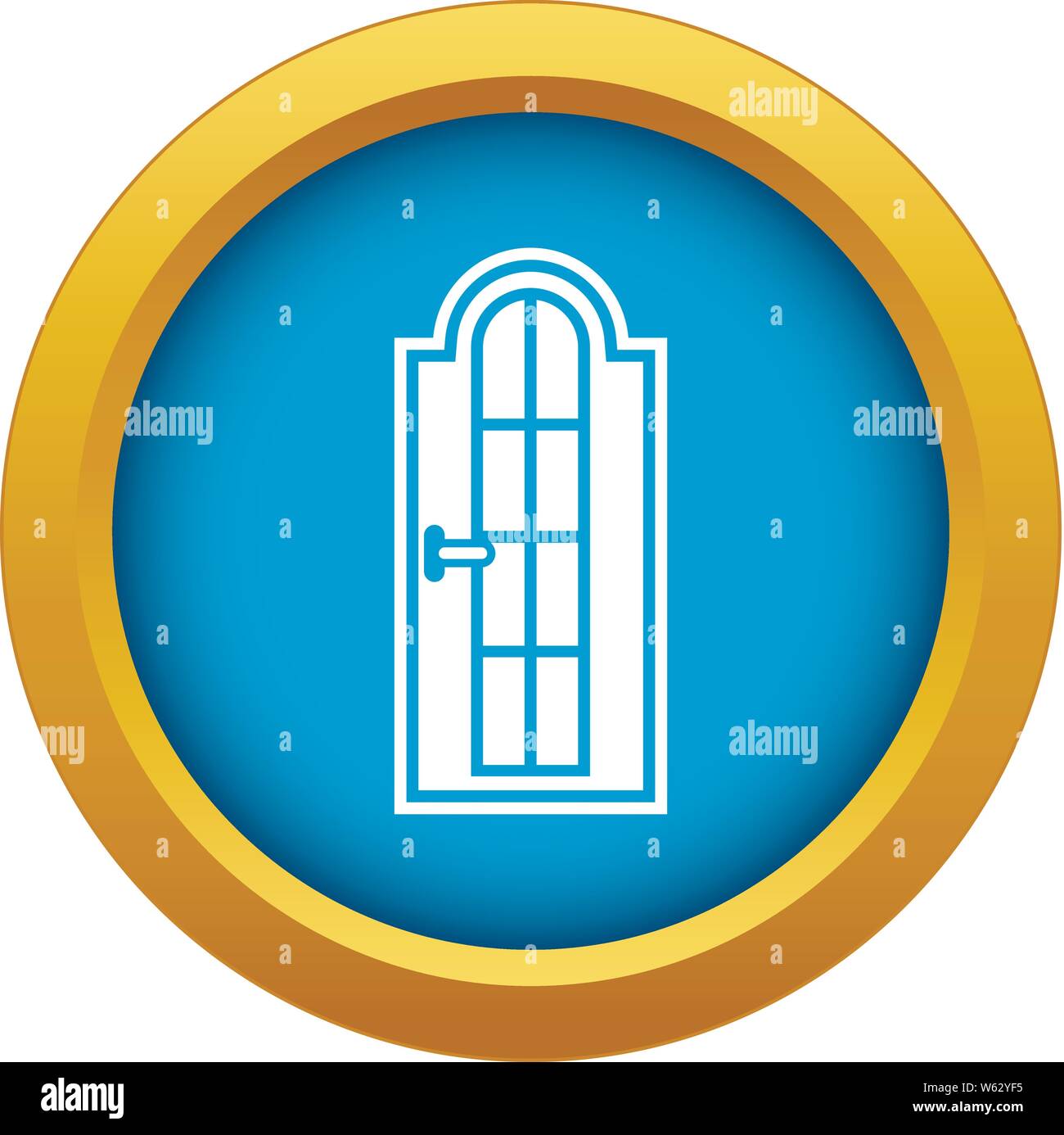 Blue arched door Stock Vector Images - Alamy