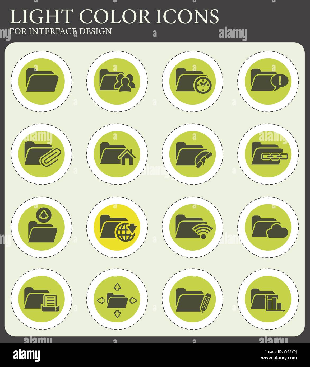 folder web icons for user interface design Stock Vector Image & Art - Alamy
