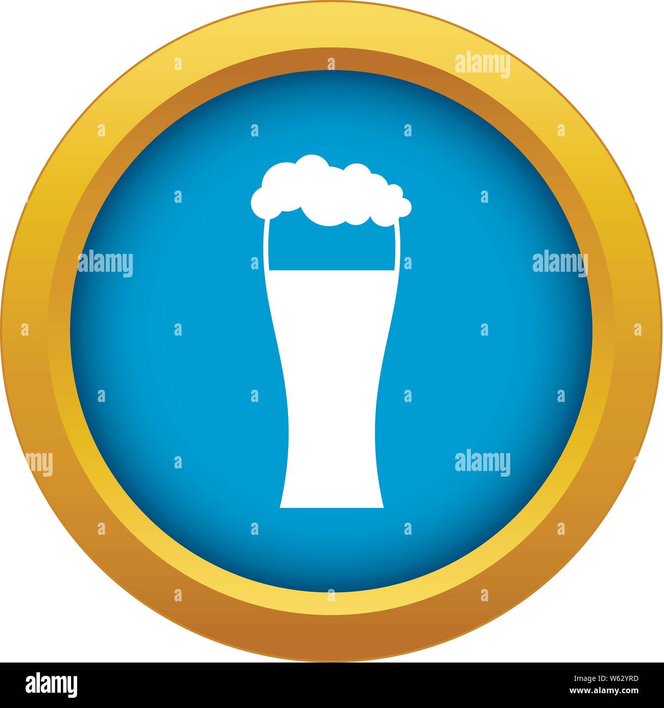 Glass of beer icon blue vector isolated Stock Vector Image & Art - Alamy