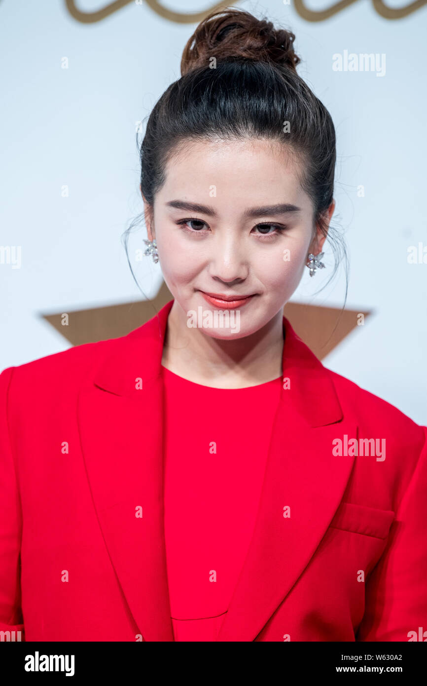 Chinese actress Liu Shishi poses at the Omega Constellation event in ...
