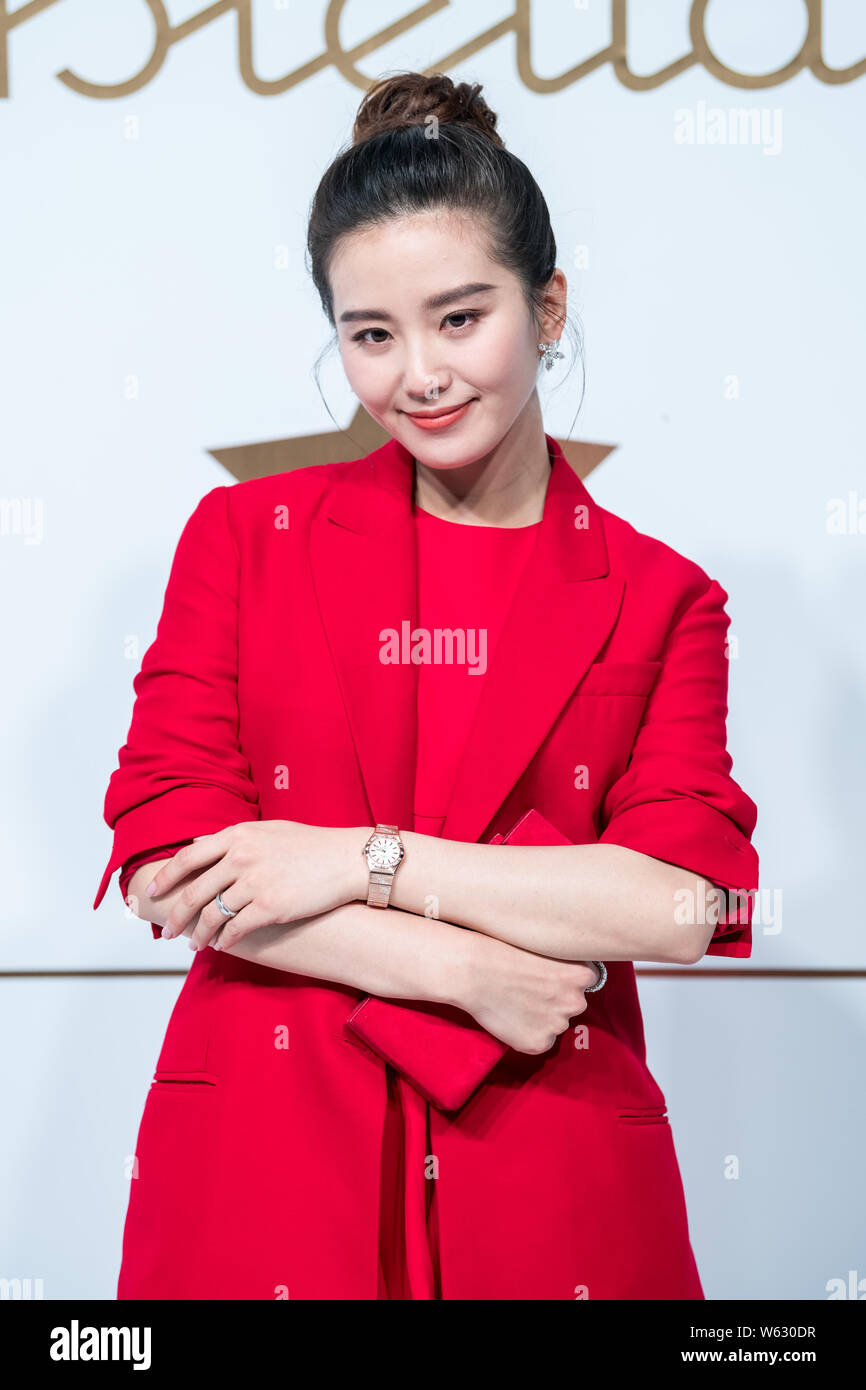 Chinese actress Liu Shishi poses at the Omega Constellation event in ...