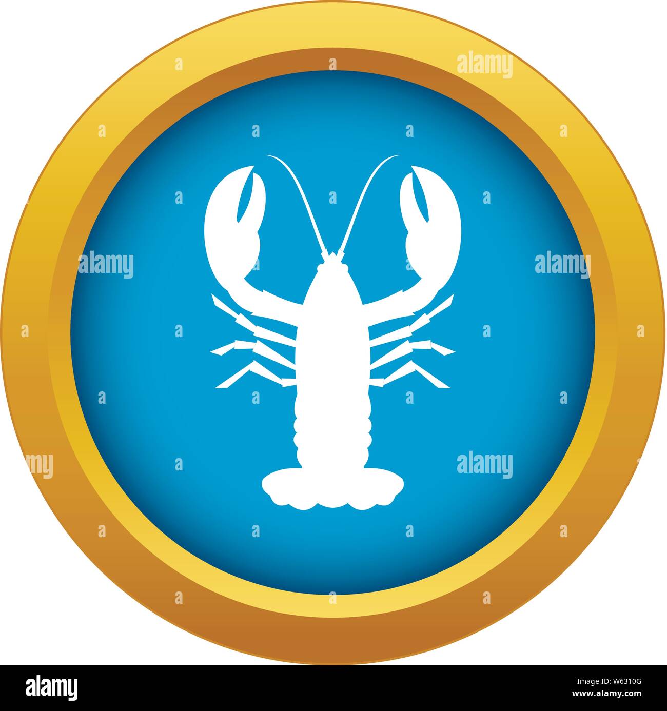 Crayfish icon blue vector isolated Stock Vector Image & Art - Alamy