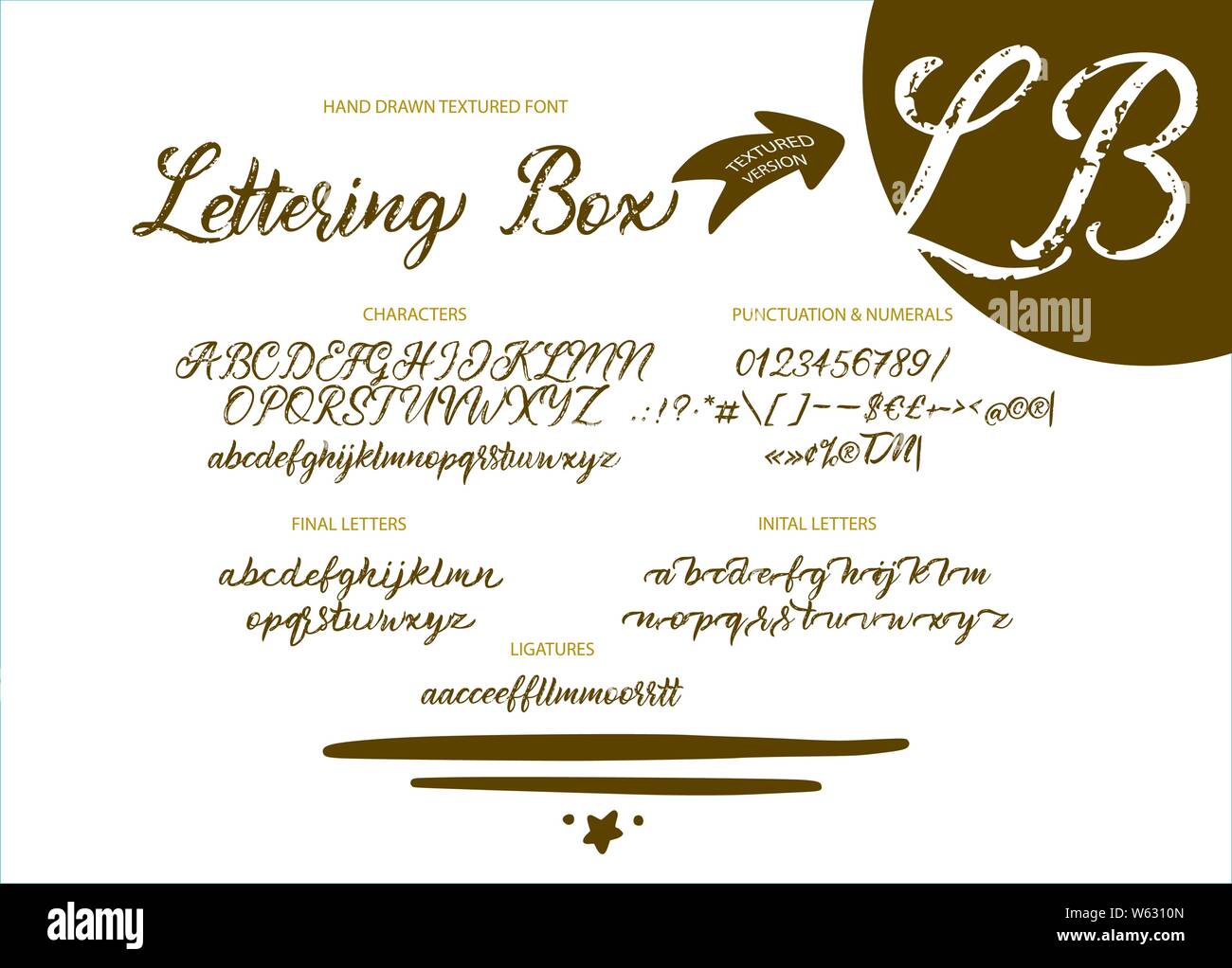 Cute hand drawn vector alphabet ABC font with hand drawn textured ...