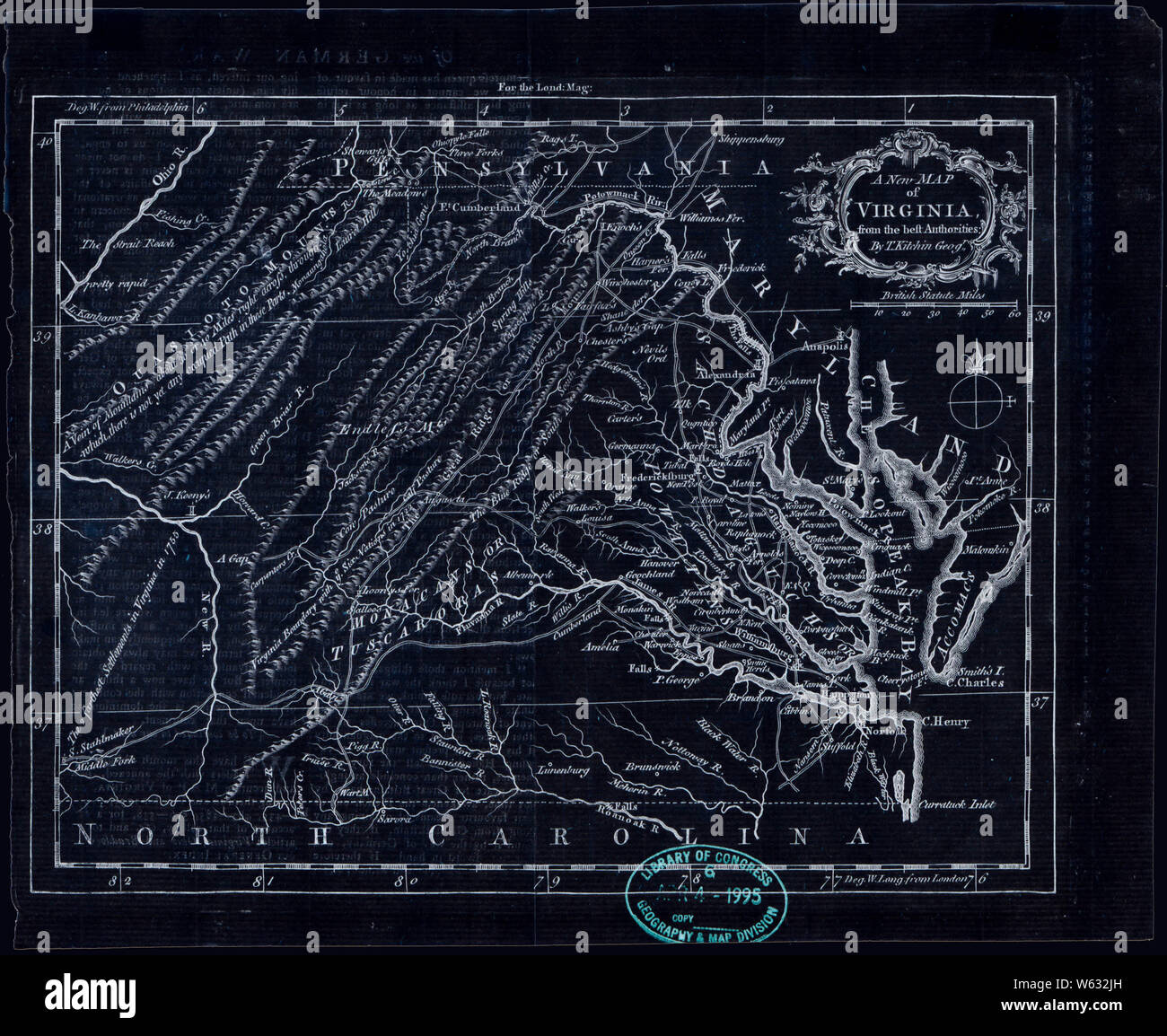 Map of virginia 1750 hi-res stock photography and images - Alamy