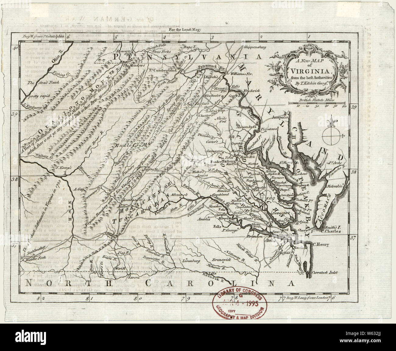 Map of virginia 1750 hi-res stock photography and images - Alamy