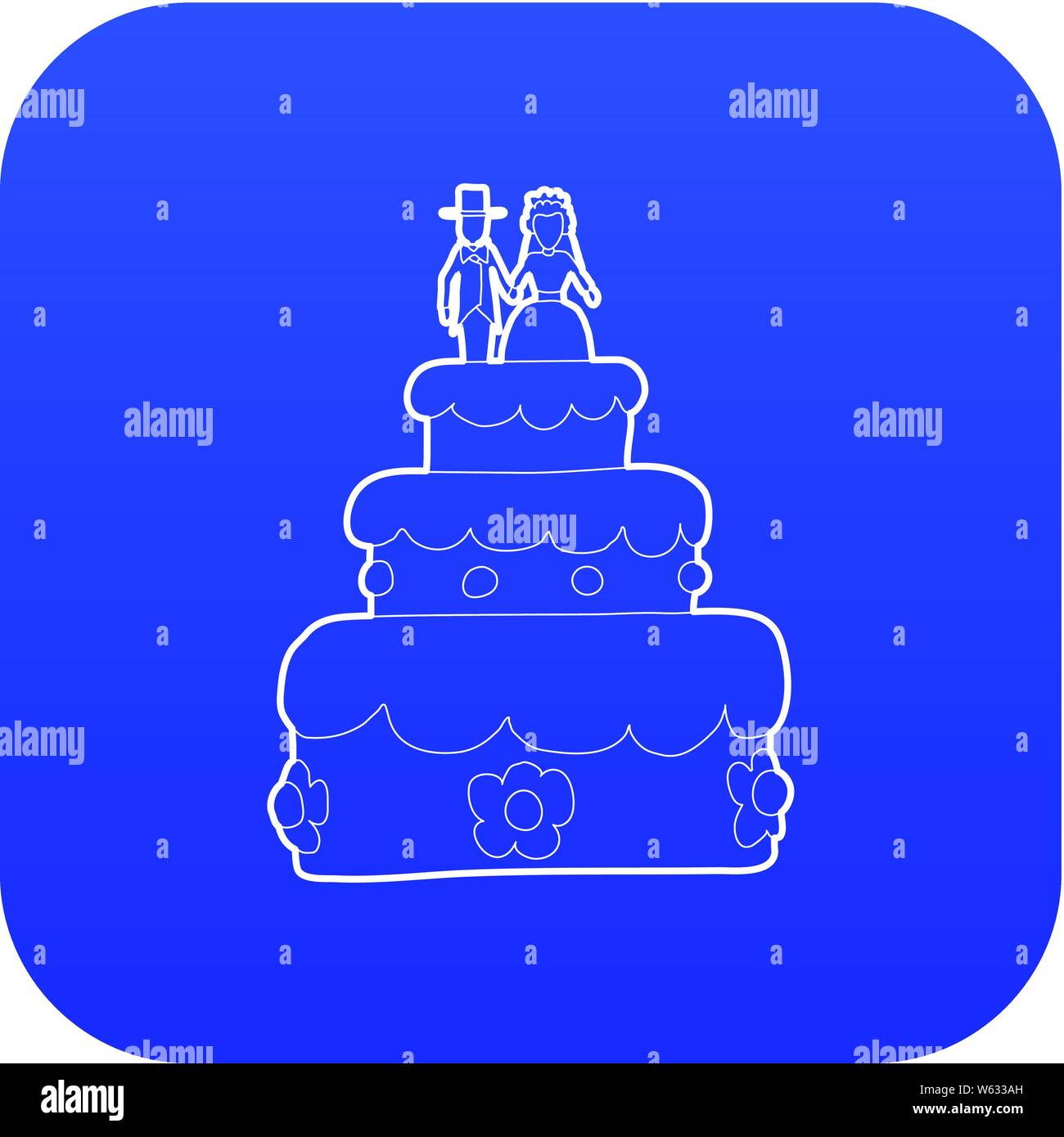 Holiday cake icon blue vector Stock Vector Image & Art - Alamy