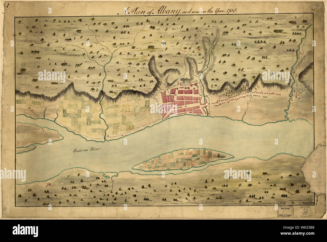 American Revolutionary War Era Maps 1750-1786 185 A Plan of Albany as ...