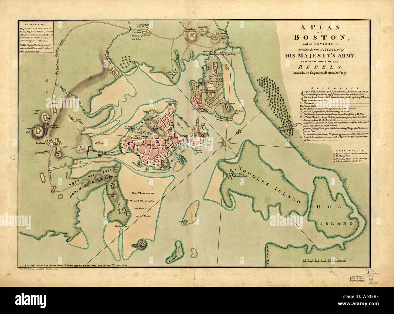 American Revolutionary War Era Maps 1750-1786 186 A plan of Boston and ...
